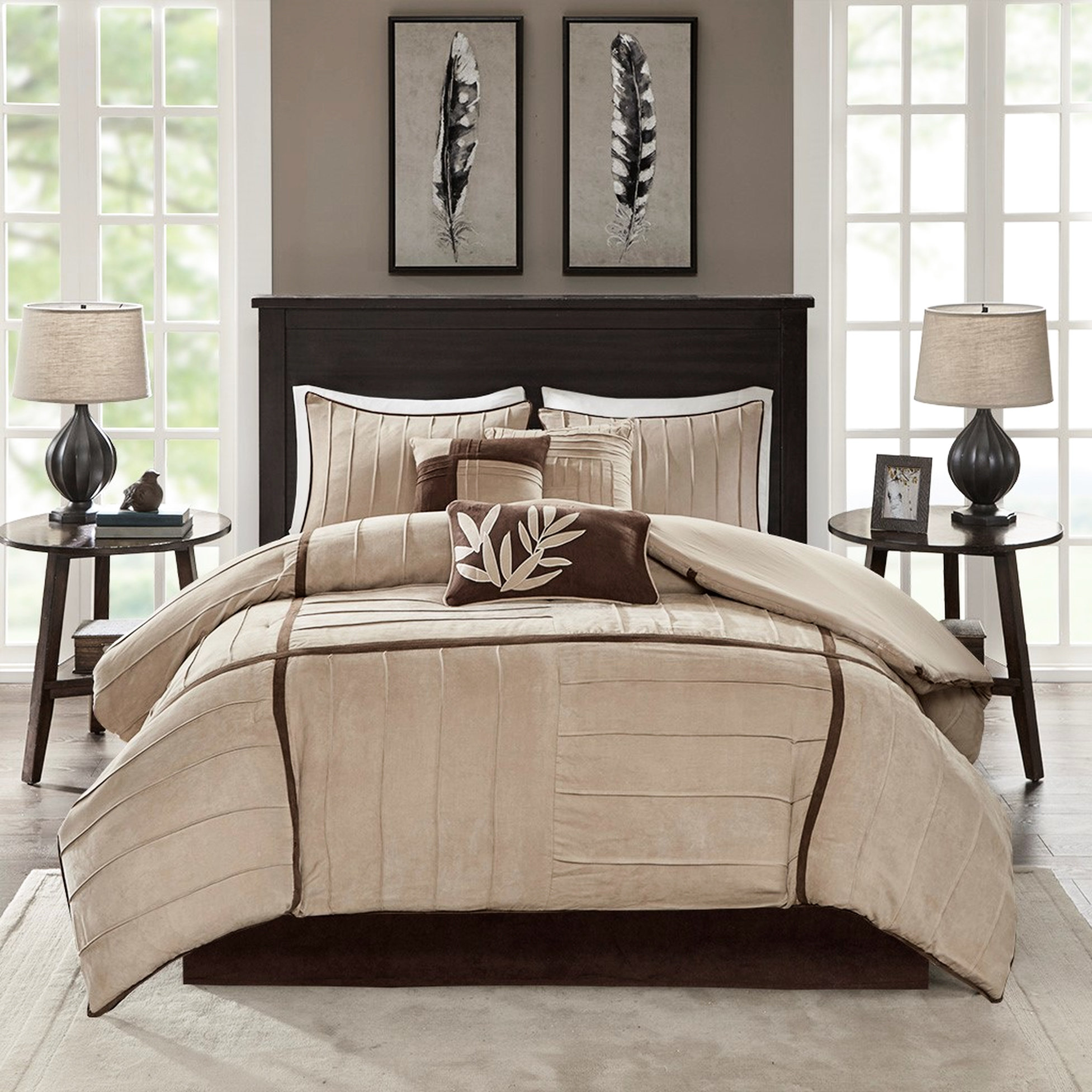 Banior 7 Piece Faux Suede Comforter - Fill Bed | Wayfair