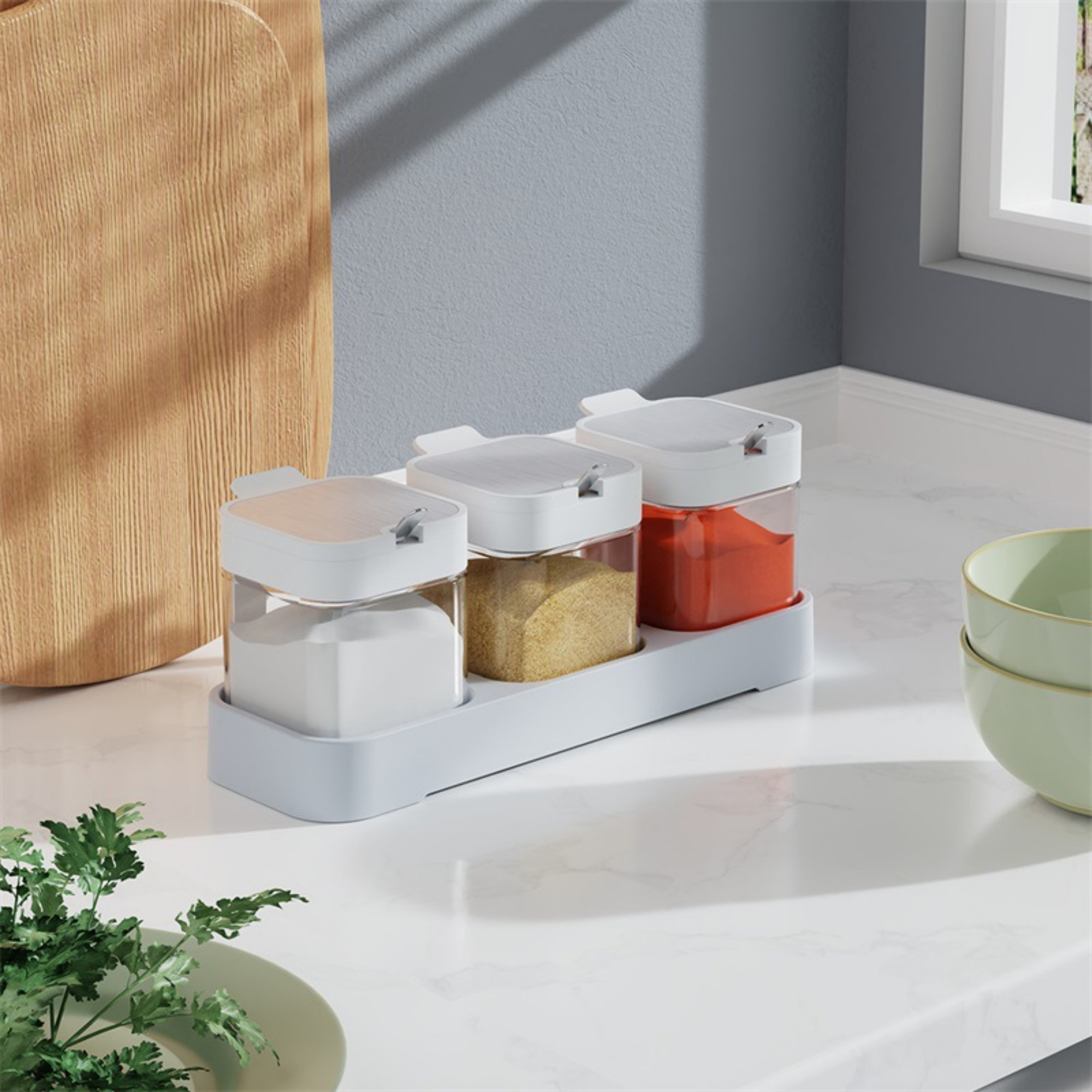 Prep & Savour Glass Canister - Set of 3 | Wayfair