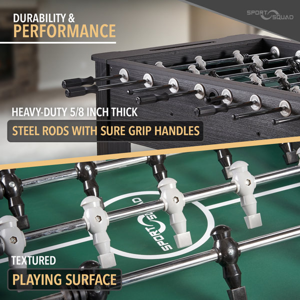 Sport Squad 56” Foosball Table - Adult Size Soccer Table - MDF Wood ...