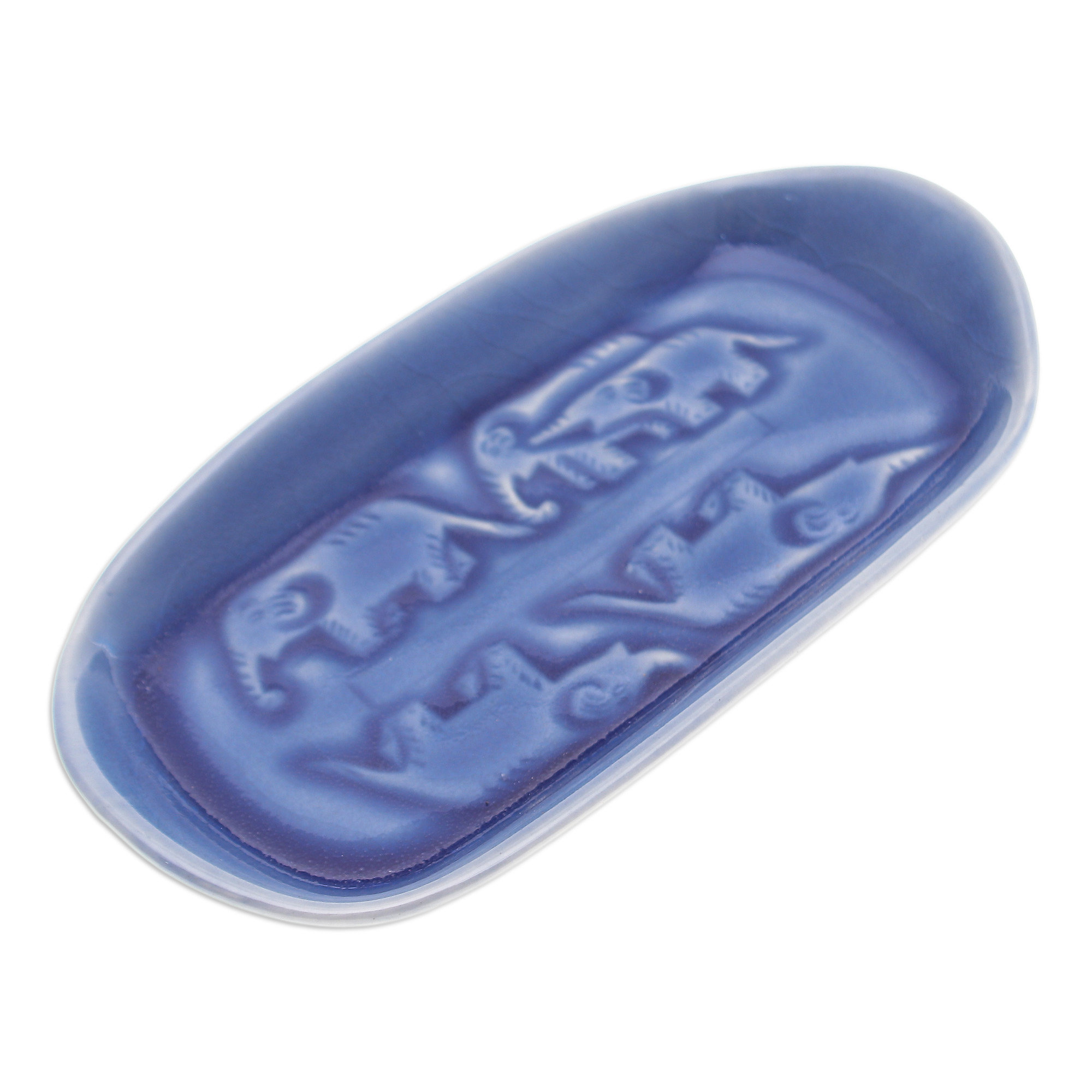 Bungalow Rose Handmade Elephant Spectacle Celadon Ceramic Serving Dish ...