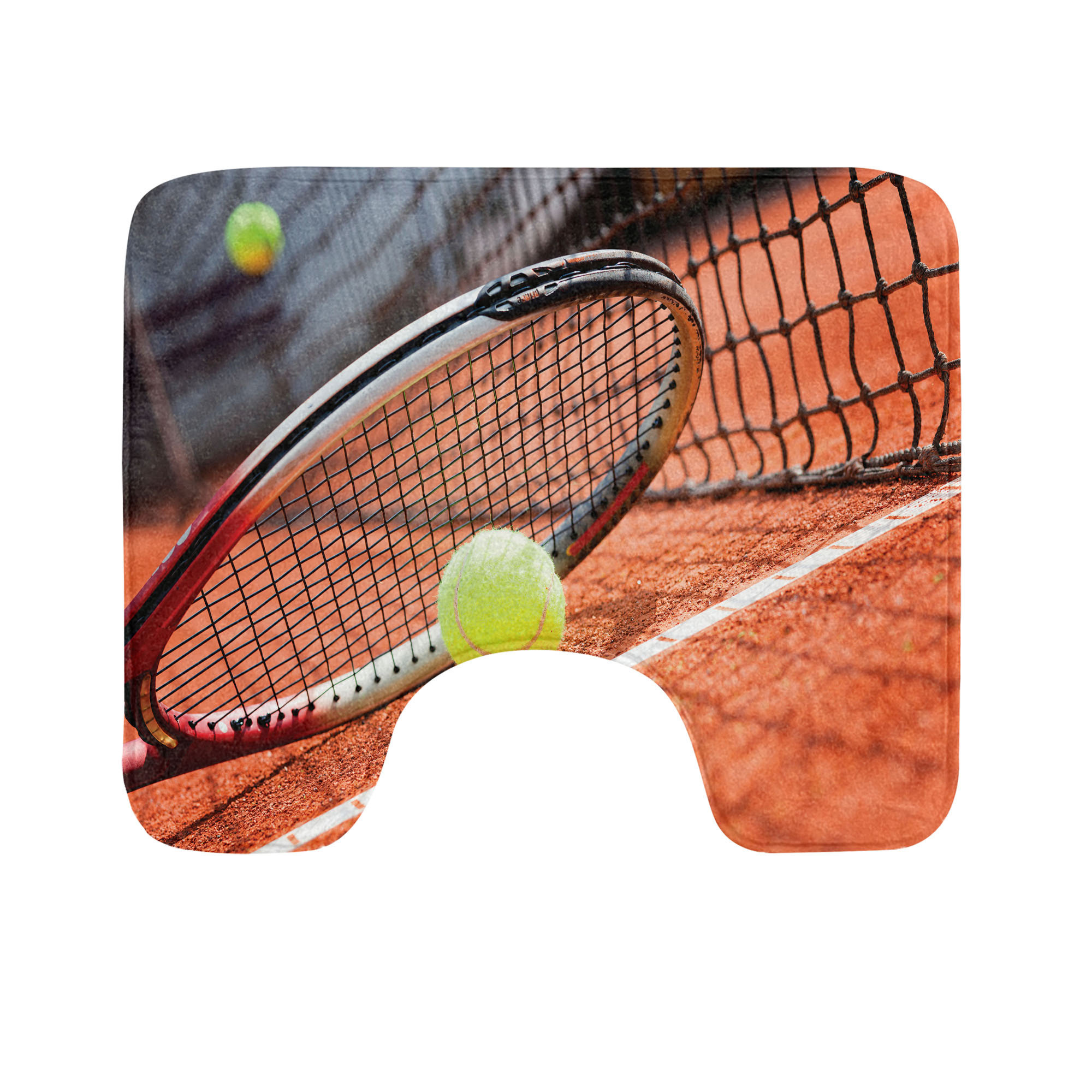Ebern Designs Tennis Toilet Mat U-Shape Bathroom Rug 20" Burnt Sienna ...