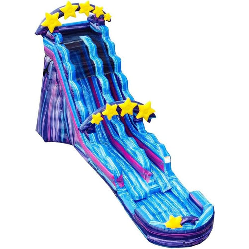 JumpOrange 19 FT Galaxy Commercial Grade Water Slide with Pool (with ...