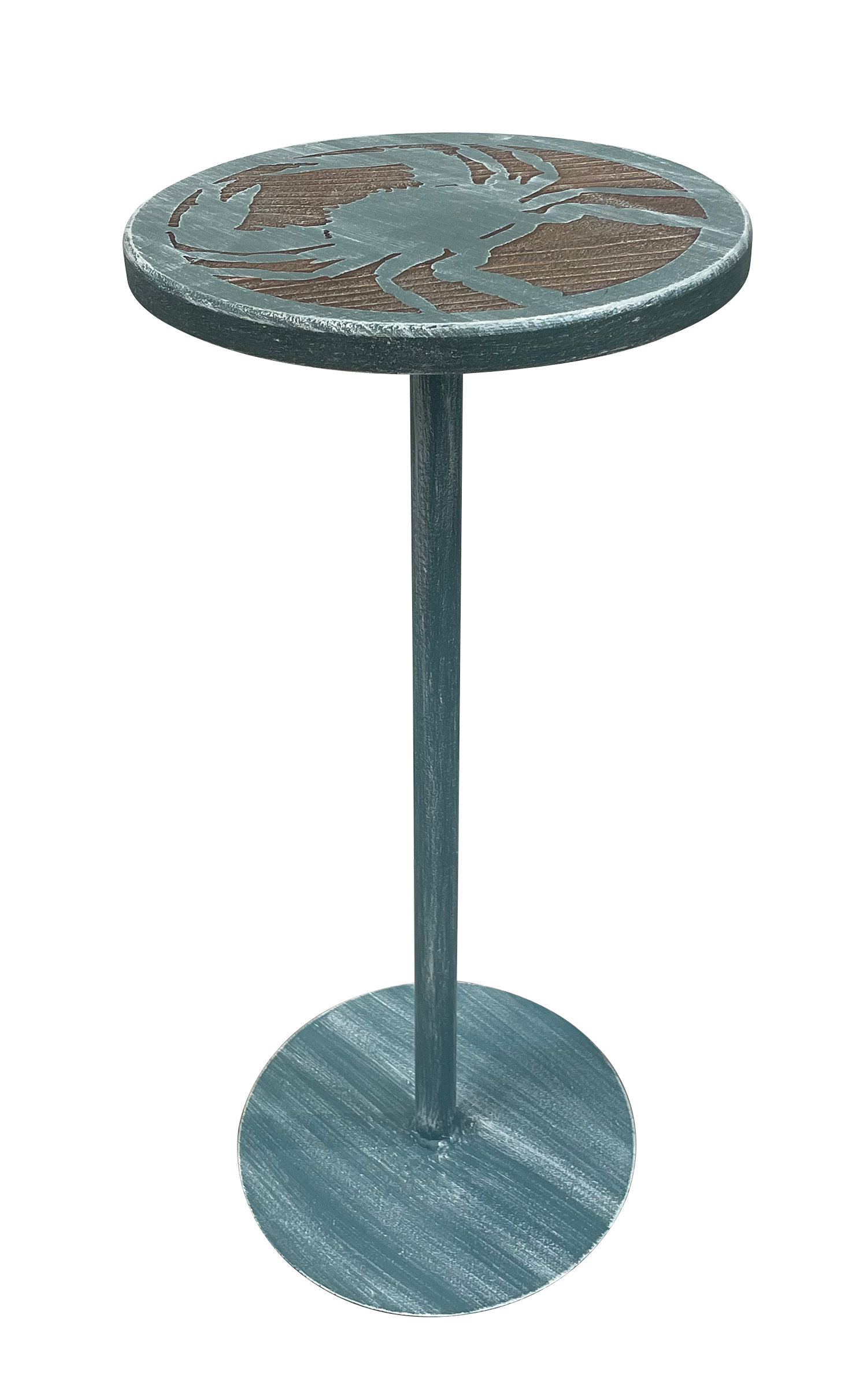 Bay Isle Home™ Round Wood Top Drink Table w/Crab Accent - Wayfair Canada