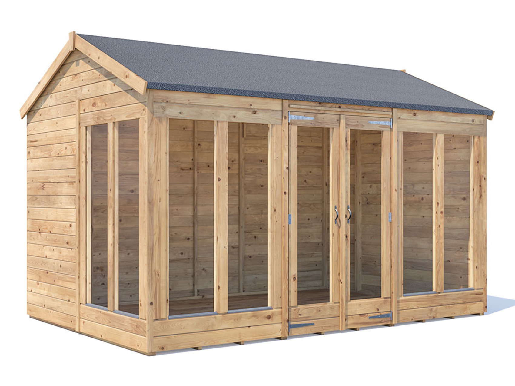 Dunster House Summerhouse 3.6m x 2.4m Reverse Apex Roof, Fully Pressure ...
