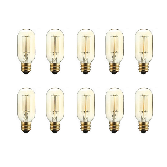 DecoMust 40 Watt, T45 Dimmable Light Bulb, E26 Base | Wayfair