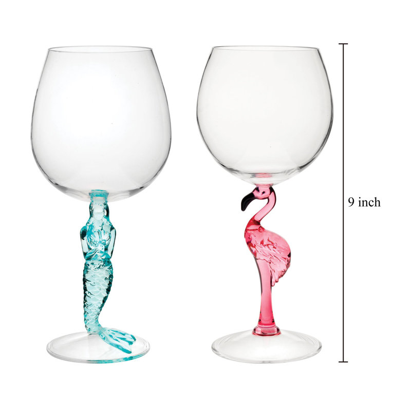 Trinx Flamingo 20 oz. Acrylic All Purpose Wine Glass & Reviews | Wayfair