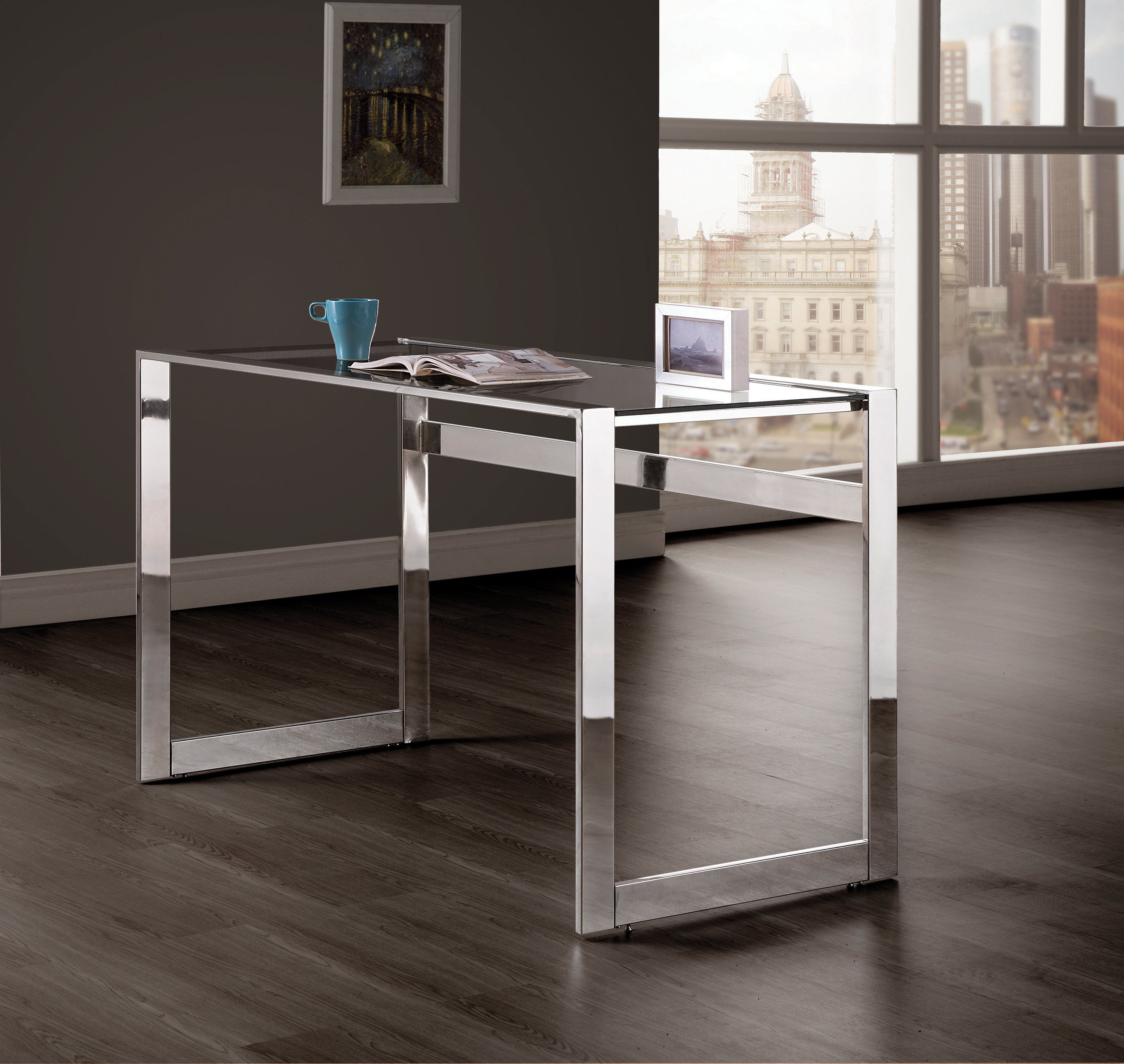 Latitude Run® Barben Elegantly Charmed Metal Desk & Reviews | Wayfair