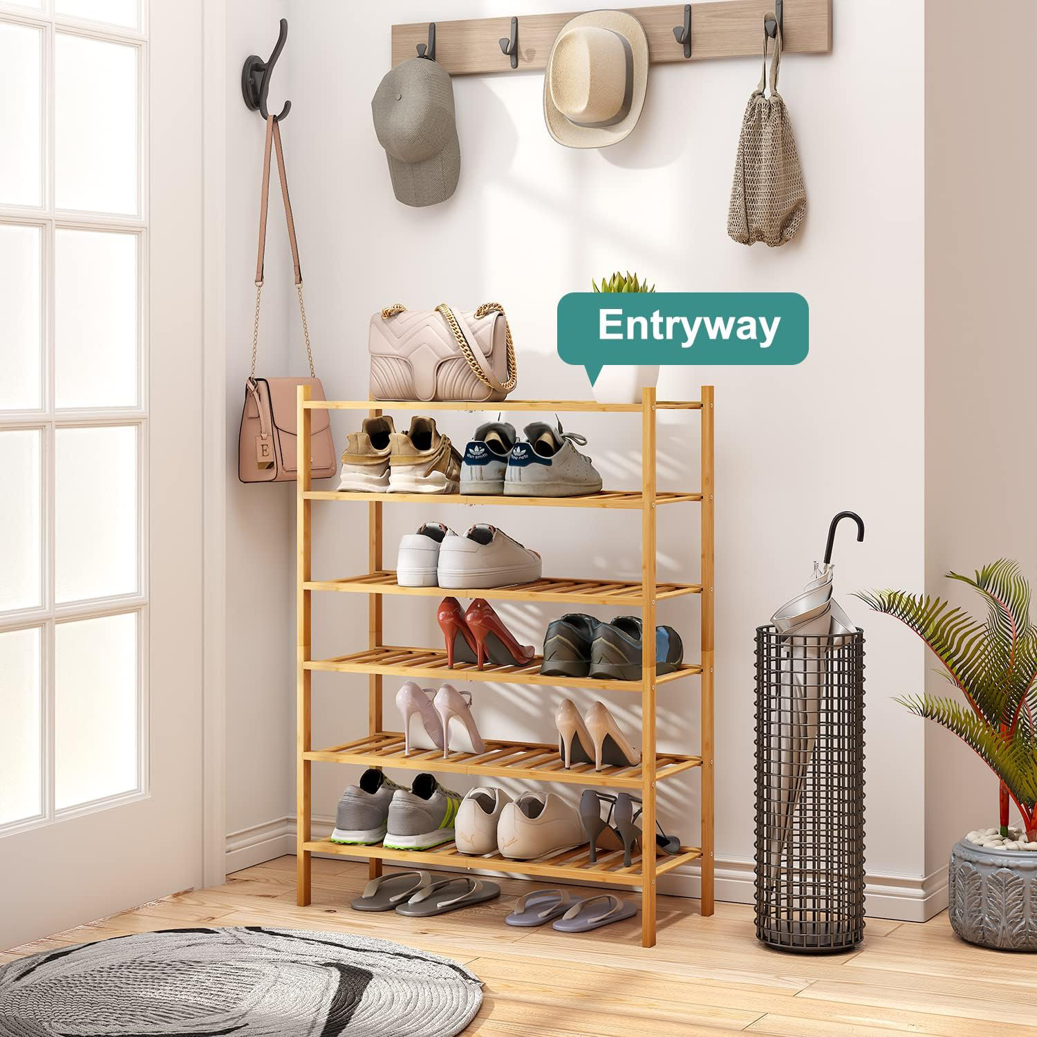 Rebrilliant 18 Pair Stackable Shoe Rack | Wayfair