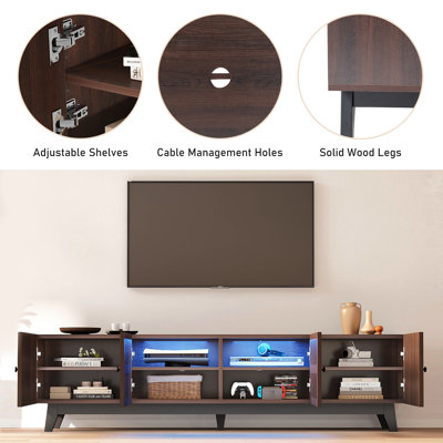 Wrought Studio Mid Century Modern Tv Stand For 70 Inch Tv With Music ...