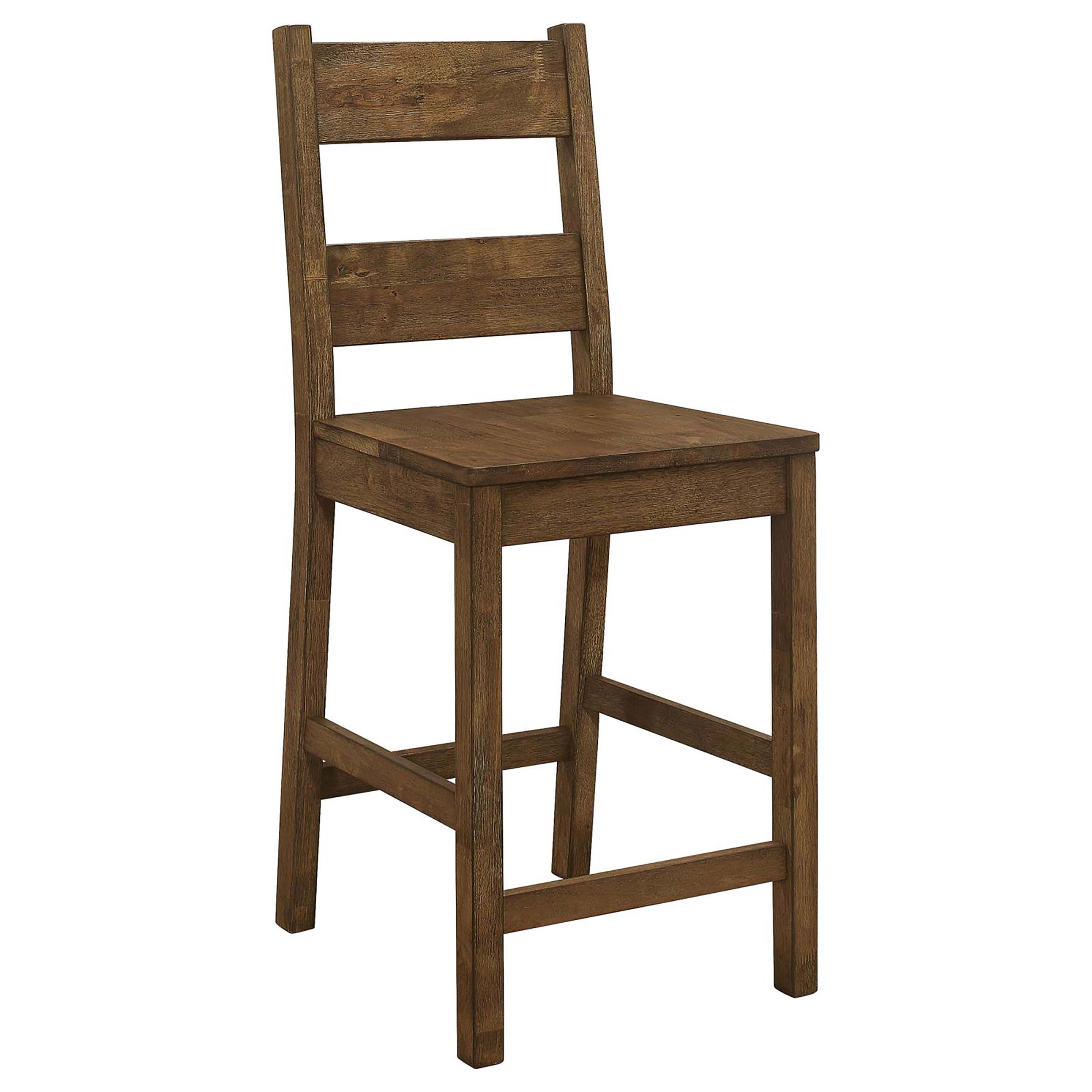 Rosalind Wheeler Rustic Golden Brown Ladder Back Counter Height Stools ...