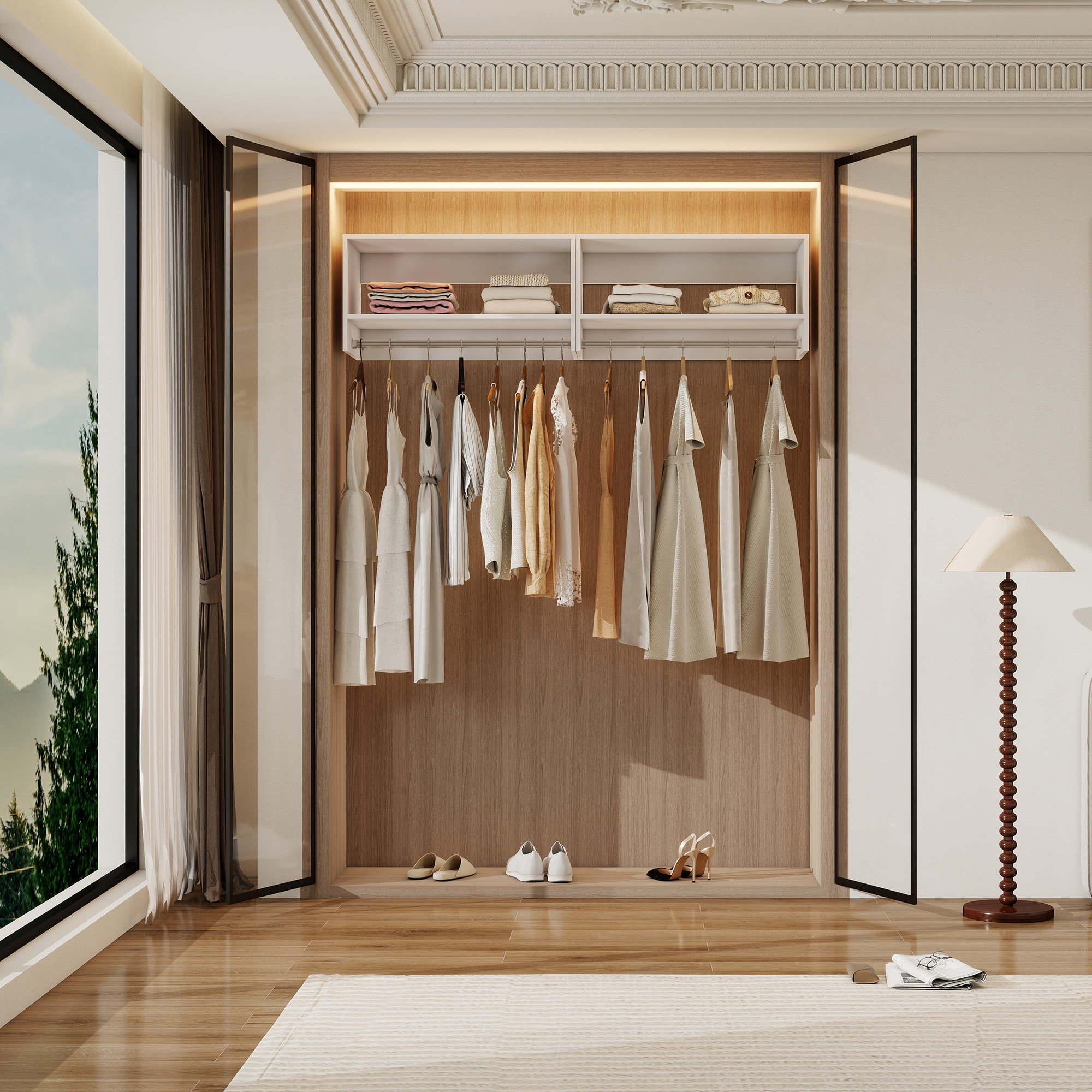 Ivy Bronx Closet Organizers and Storage, Wall Mount Closet Organizer ...