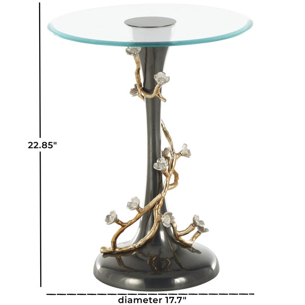 House of Hampton® Revell Glass Abstract End Table & Reviews | Wayfair
