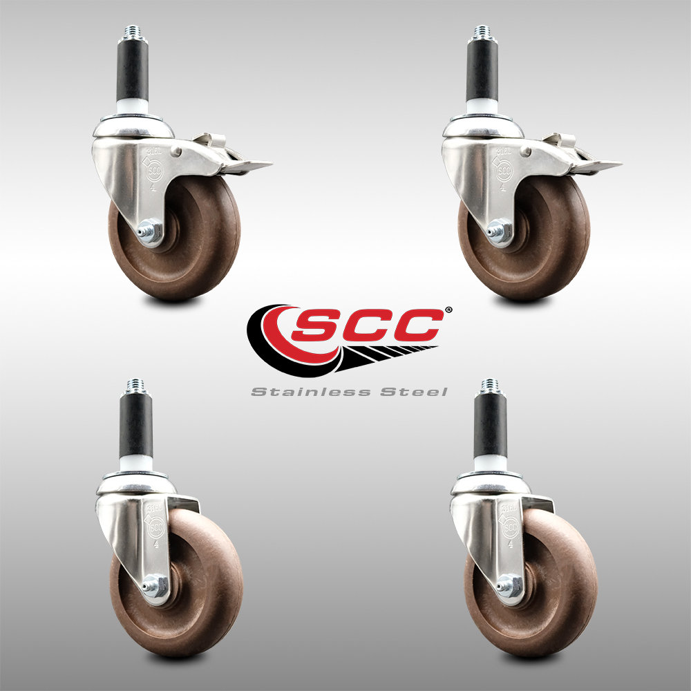 Service Caster 4 Inch 316SS High Temp Glass Filled Nylon 1-1/8 Inch ...