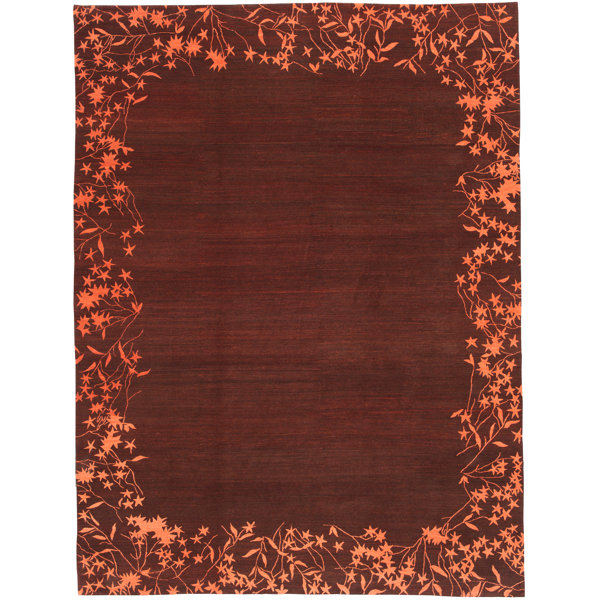 Odegard Carpets Starflowers Ii Hand-Knotted Area Rug in Raisin | Perigold