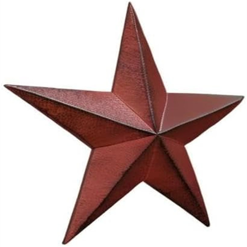 Loon Peak® 24" Rustic Barn Star Wall Decor - Handmade Burgundy Large ...