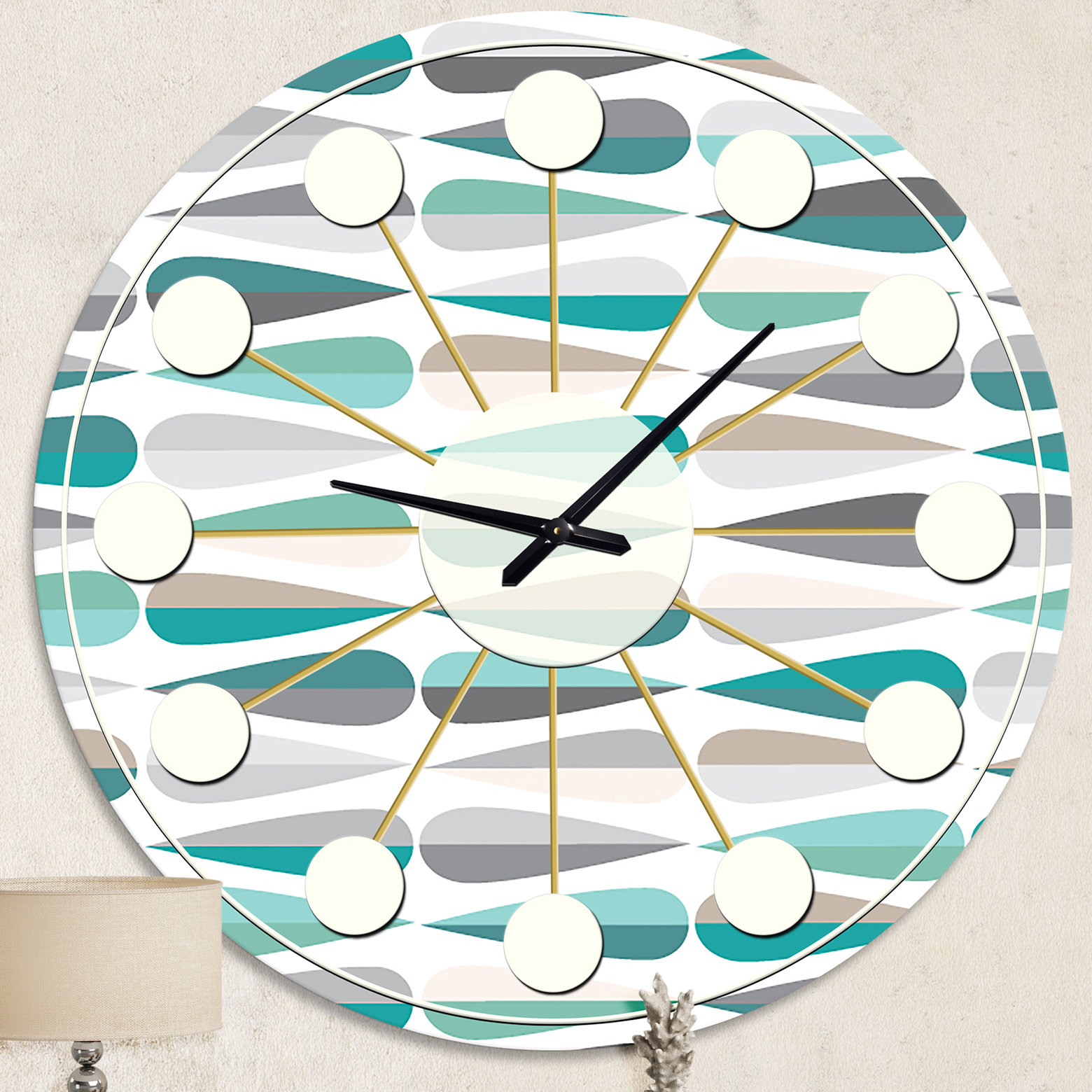 East Urban Home Retro Abstract Drops III - Mid-Century Modern wall ...