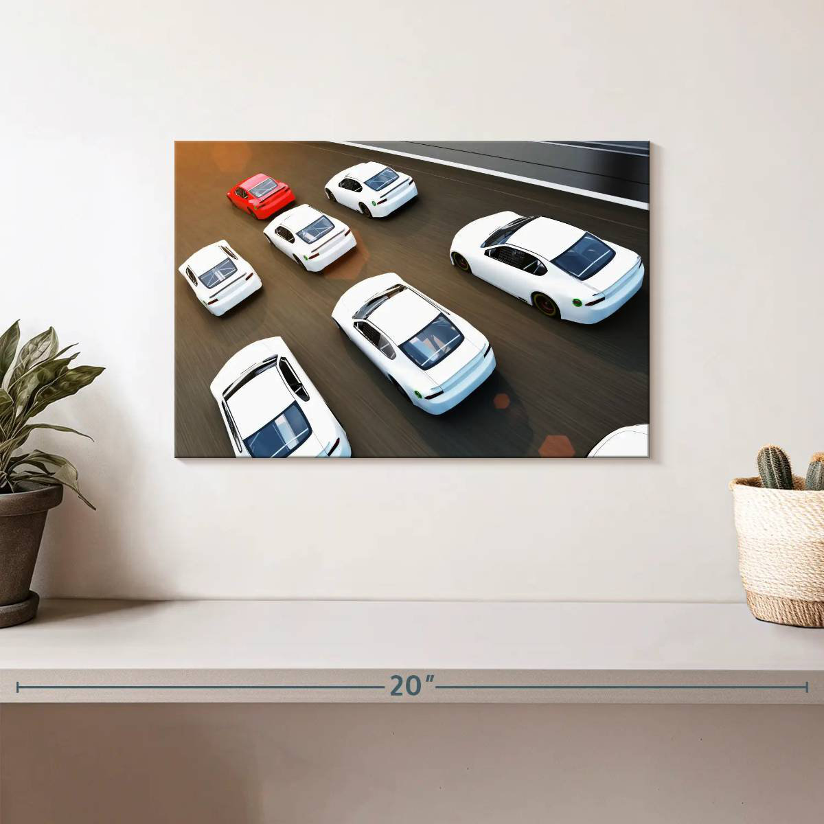 Ebern Designs Mehar Red And White Cars | Wayfair