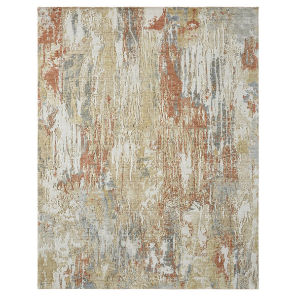 17 Stories Bergeman Wool Abstract Rug | Wayfair