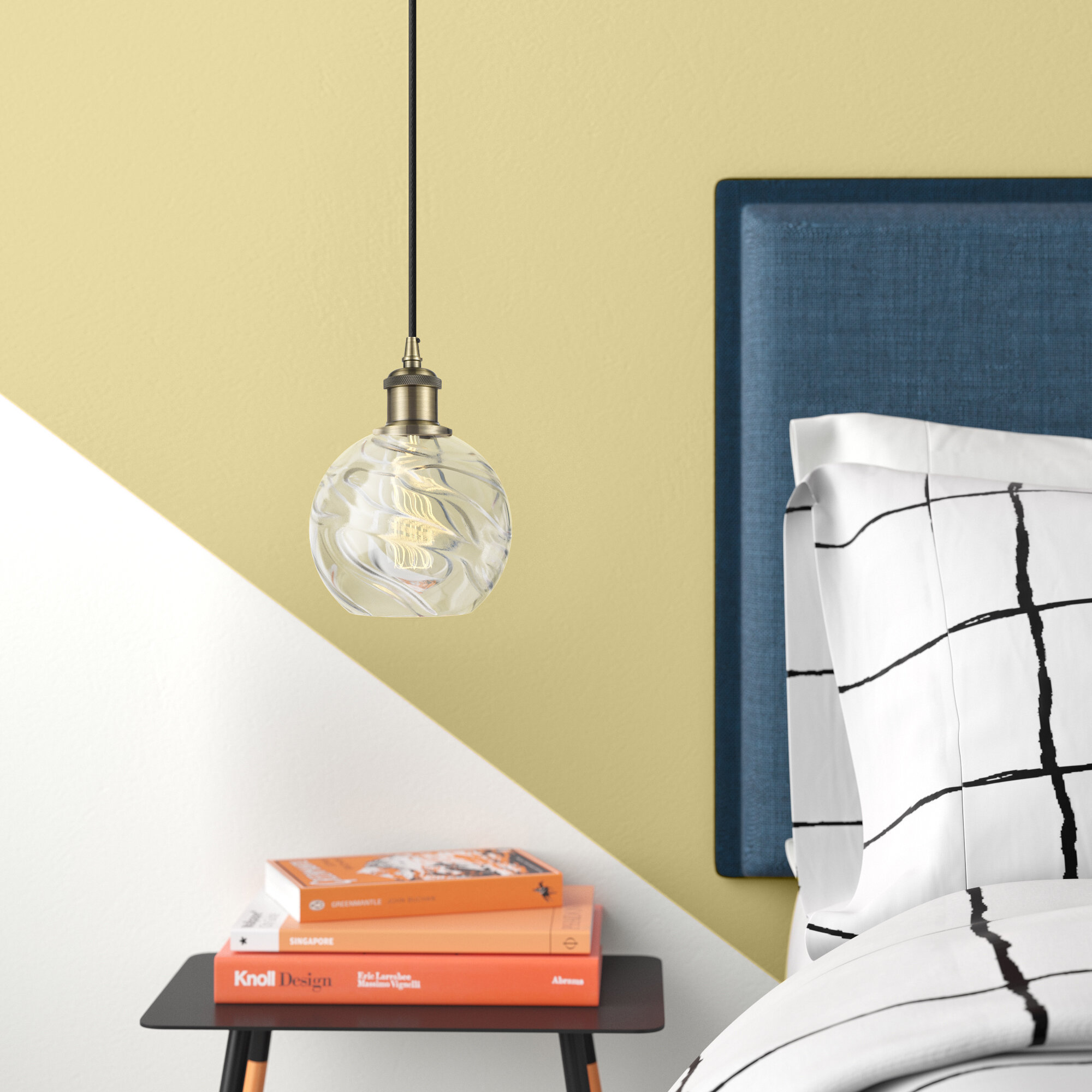Hashtag Home Rosetta 1 - Light Single Bulb Pendant | Wayfair