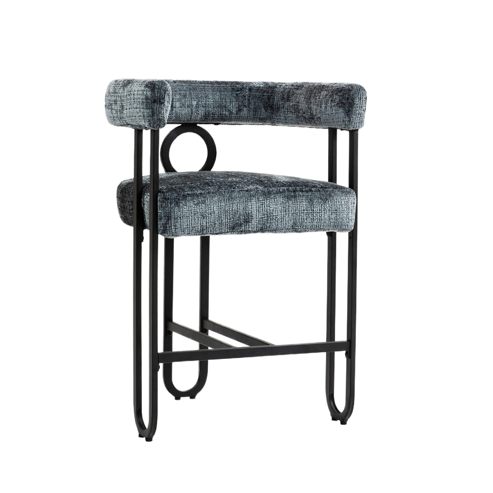 Orren Ellis Bar Stools Set Of 2, Modern Bar Stool With Back Metal ...