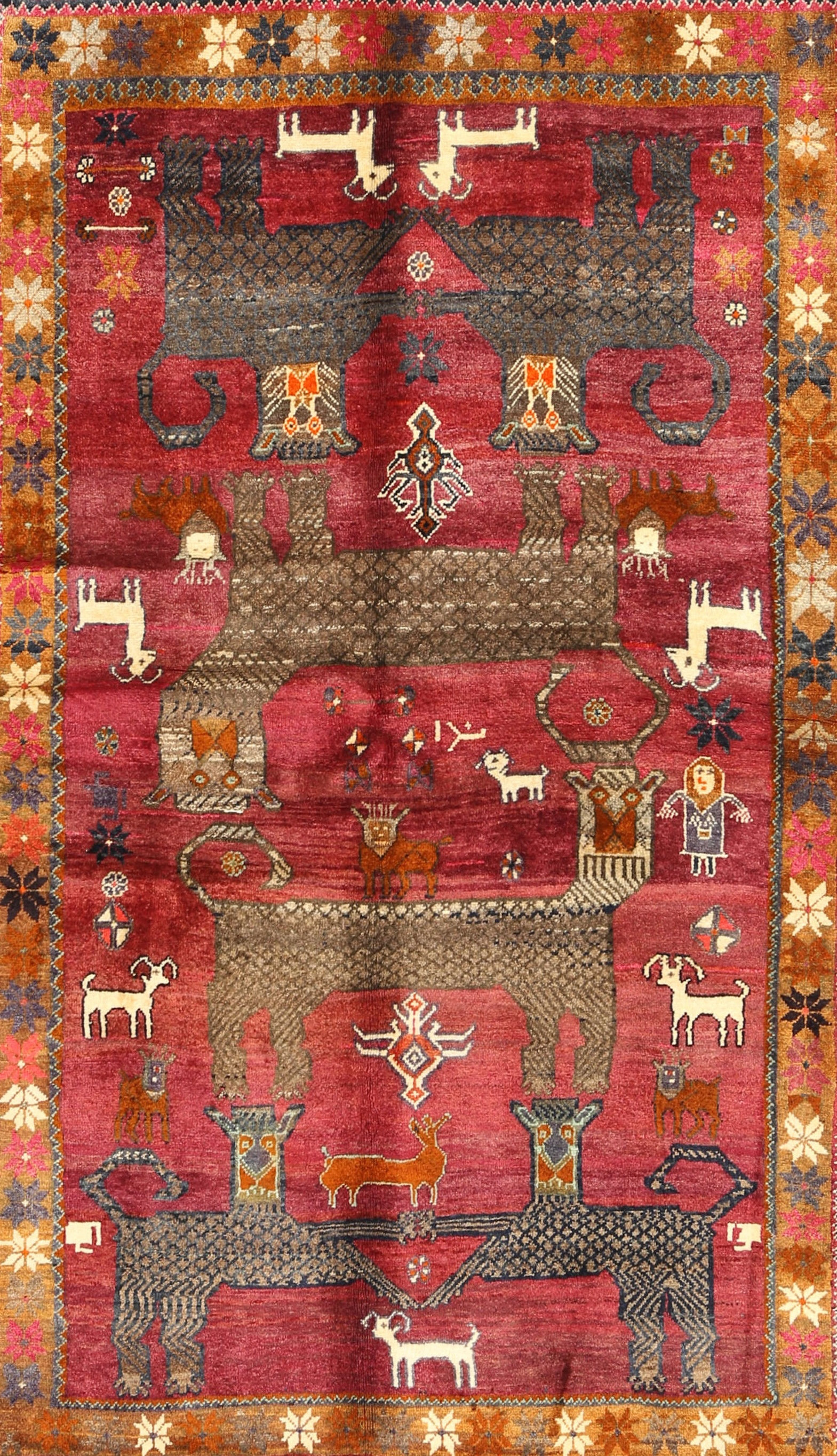 Bungalow Rose Southwestern Red Area Rug | Wayfair