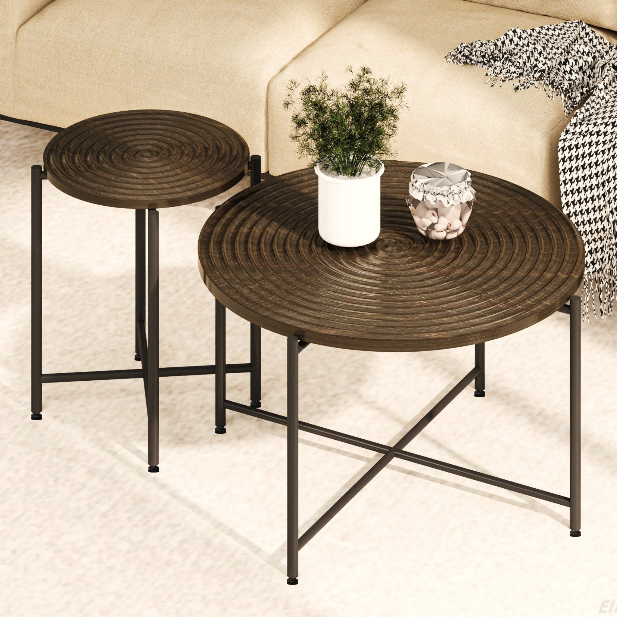 CHENGGUHENGXIN 2-Piece Coffee And End Table Set – Waterproof MDF With ...