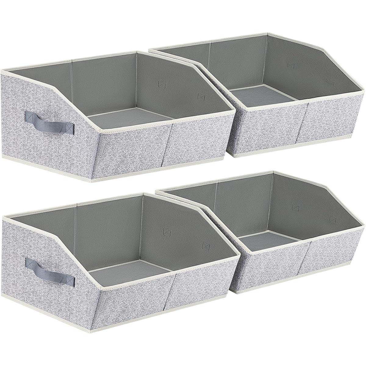 KINOFO Storage Baskets For Shelves - Large Fabric Baskets For ...