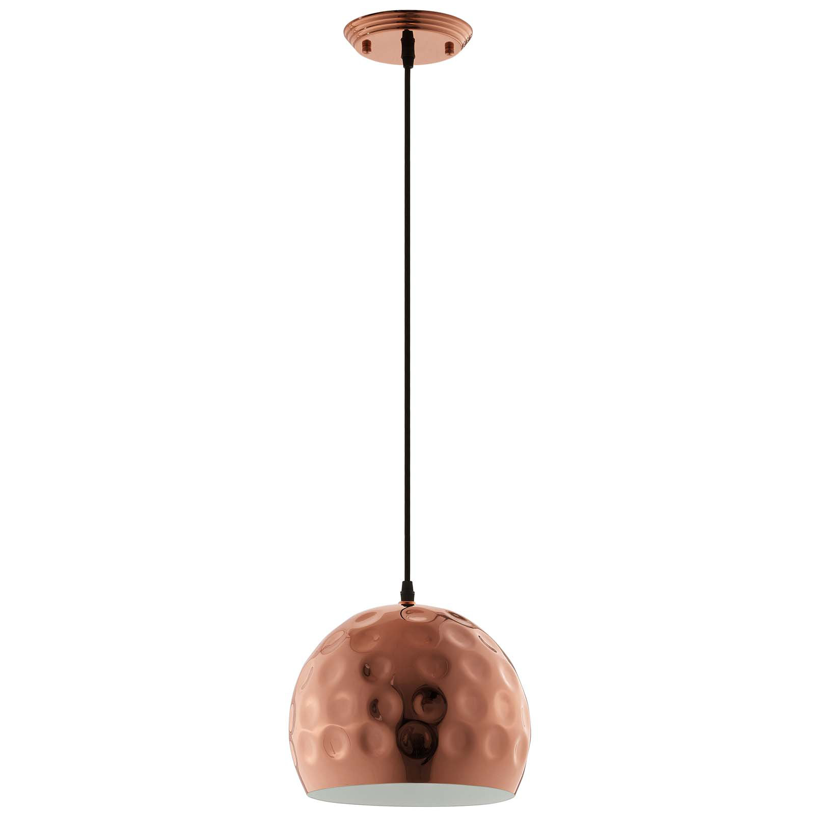 Wrought Studio™ Dimple Half-Sphere Rose Gold Pendant Light | Wayfair