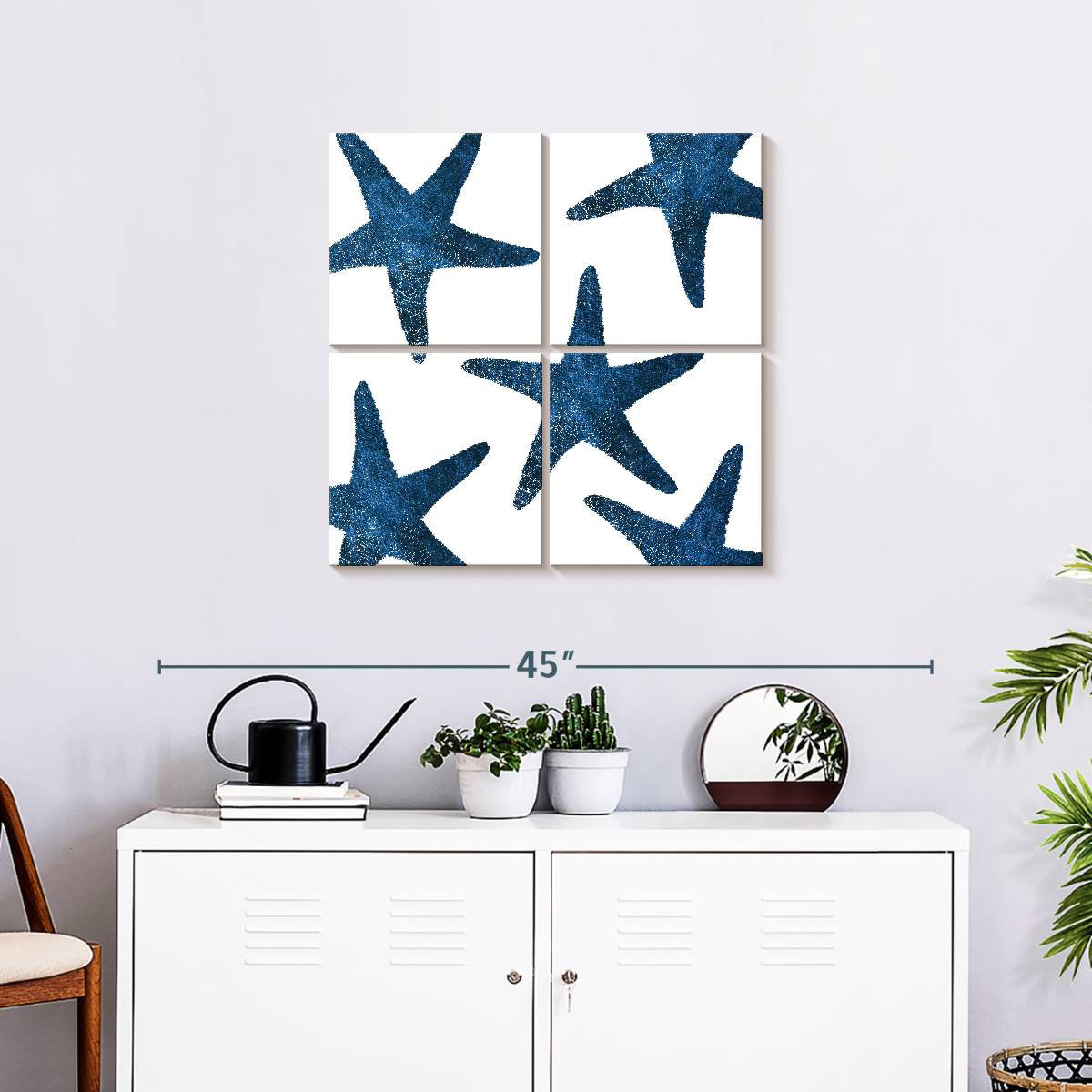 Elephant Stock Navy Starfish Collage | Wayfair
