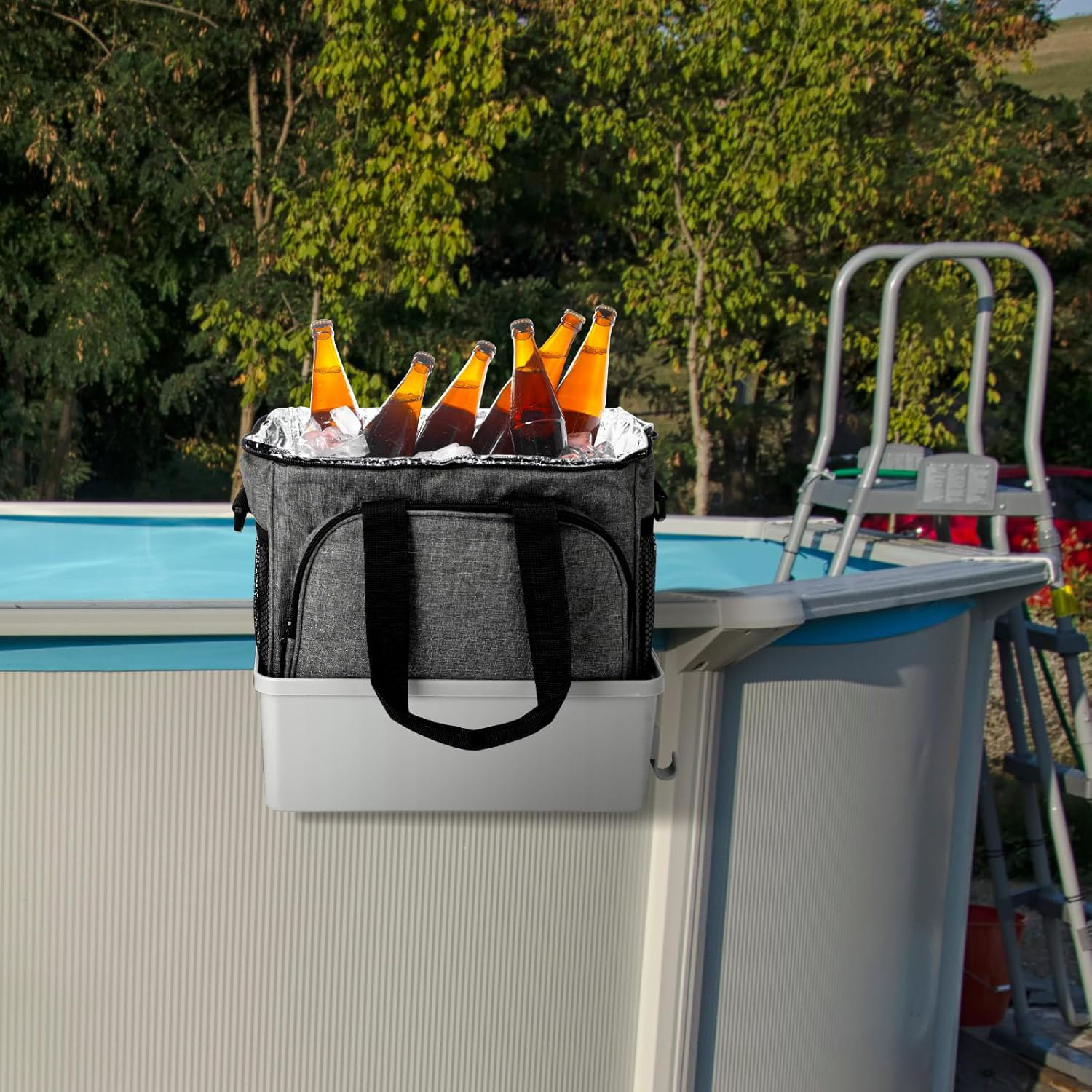 CHUANGWENYI Pool Cooler Insulated Poolside Cooler With Handle Poolside ...