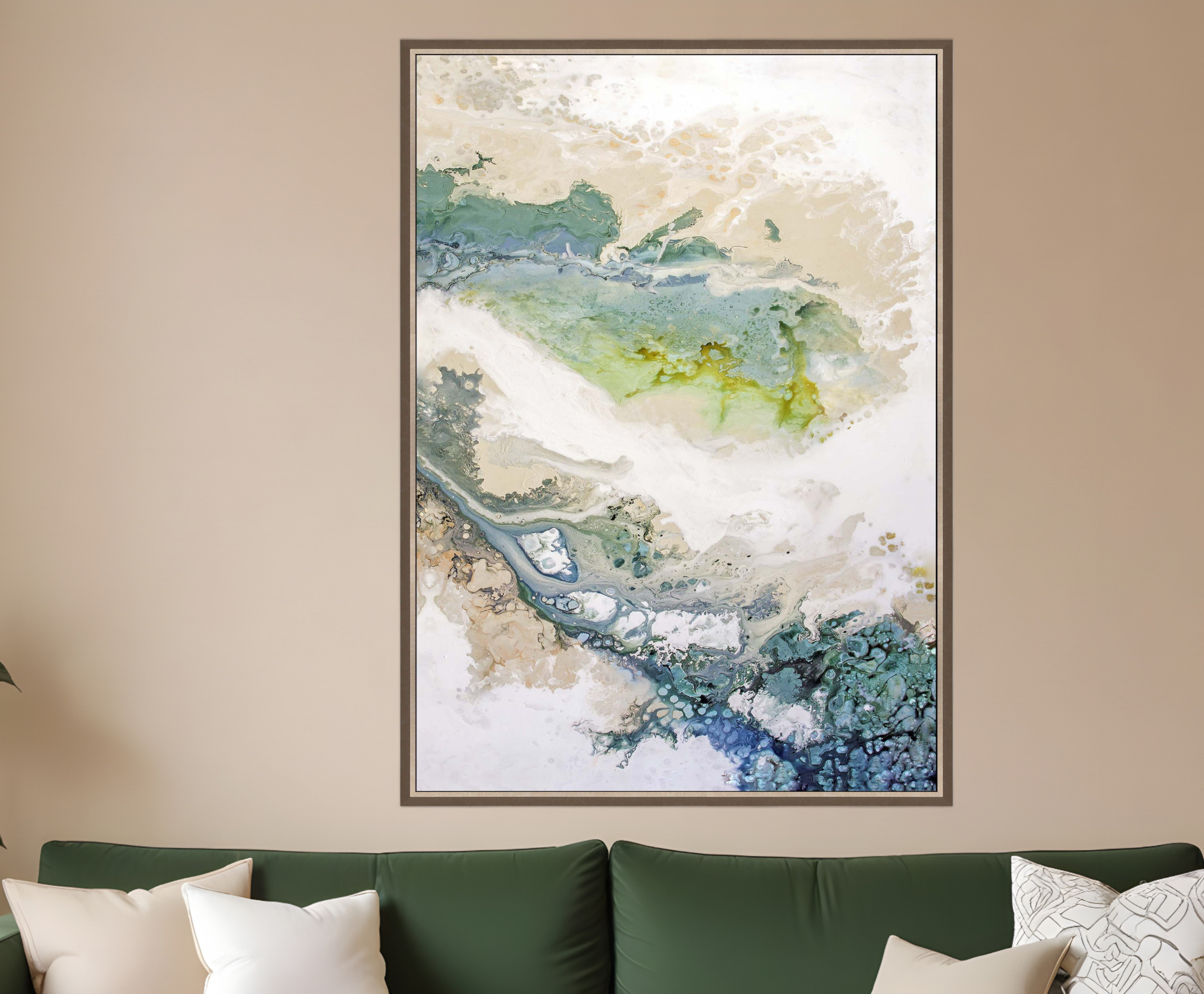HomeRoots Minutiae Canvas Silver Floater Frame Print Wall Art - Wayfair ...