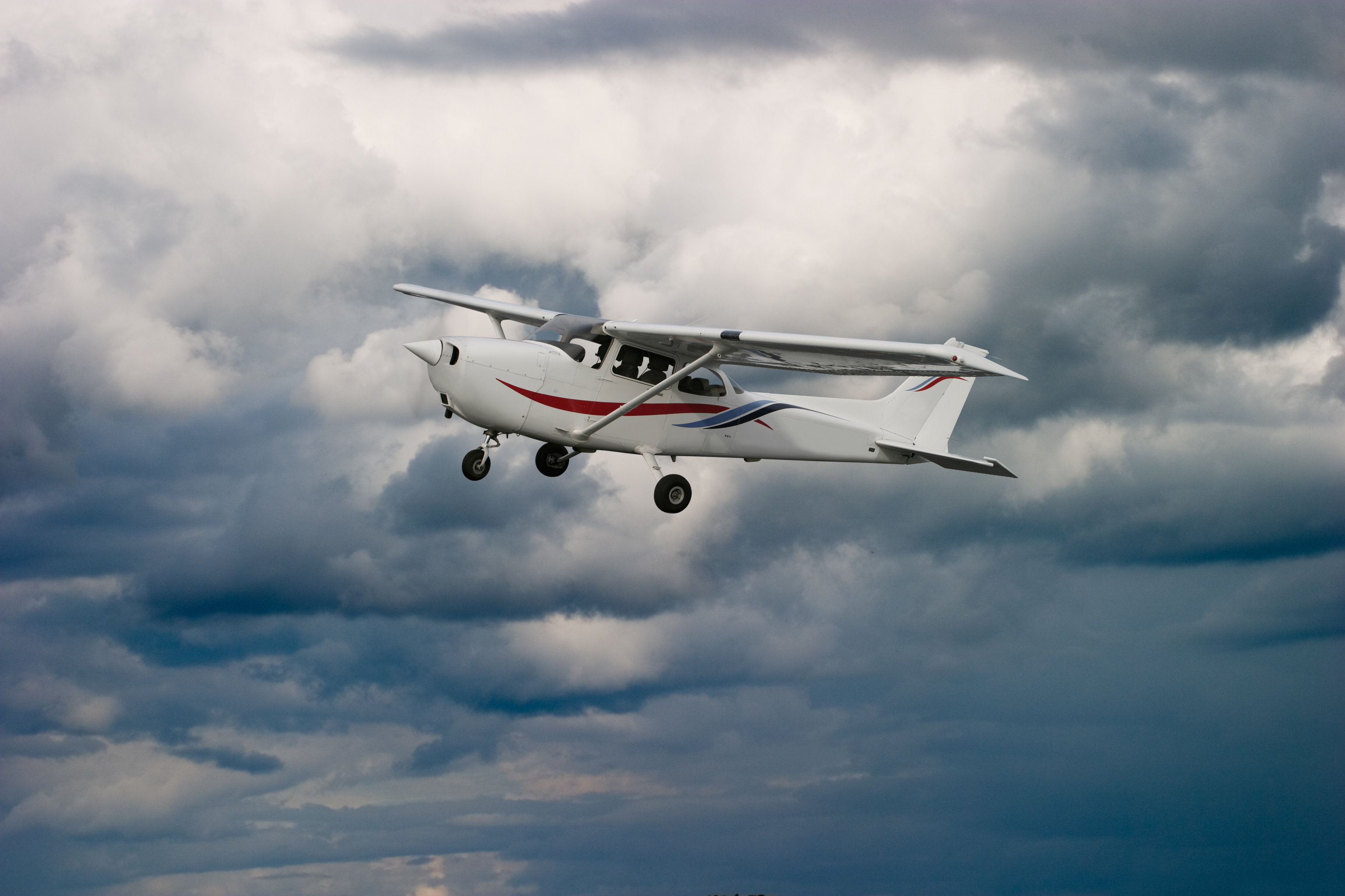 Ebern Designs Cessna in the Sky (Cool Colors) by Jondpatton | Wayfair