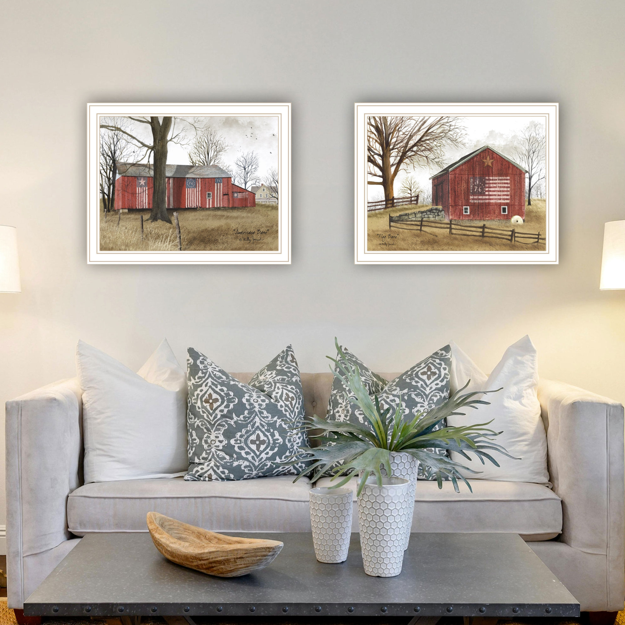 August Grove Splendid All American Barns Wall Decor - Wood+paper ...