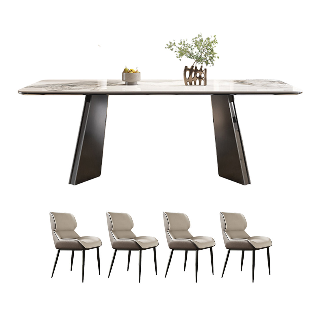 dujinlong home White rock plate dining table5 | Wayfair