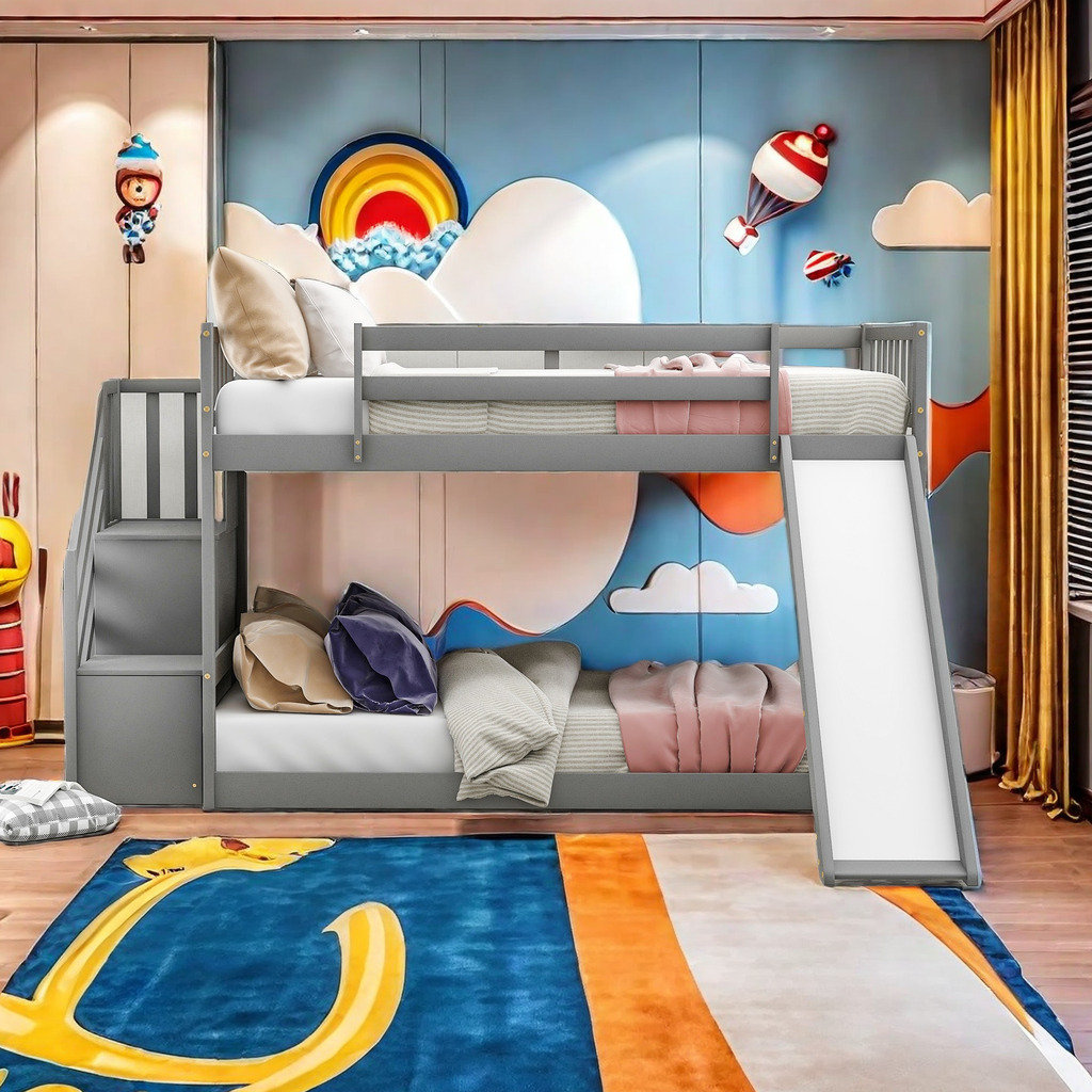 Harriet Bee Josaia Kids Twin Over Twin Bunk Bed - Wayfair Canada