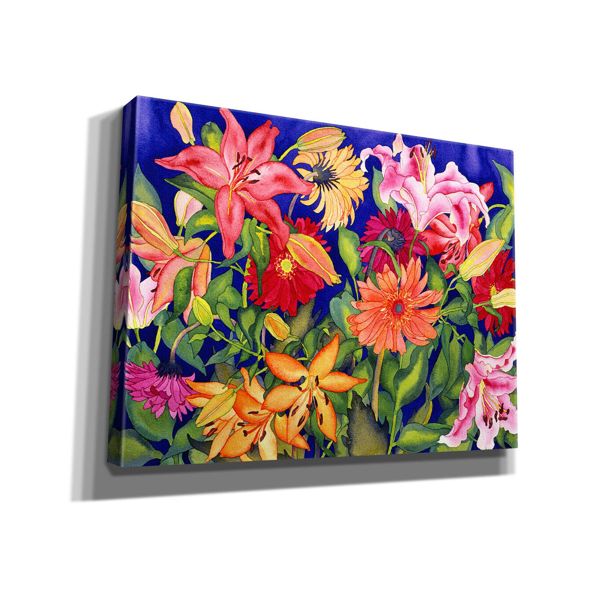 Red Barrel Studio® Lilies And Gerbers On Canvas by Carissa Luminess ...