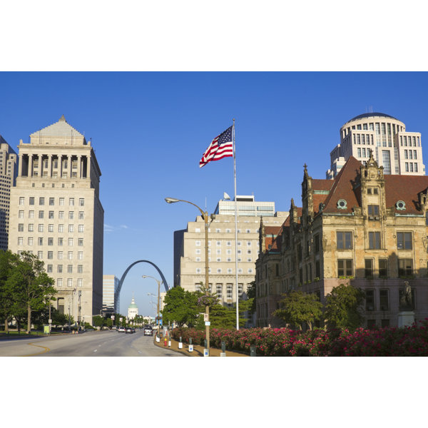 Hokku Designs " Architecture Of St. Louis " by Benkrut on Canvas ...