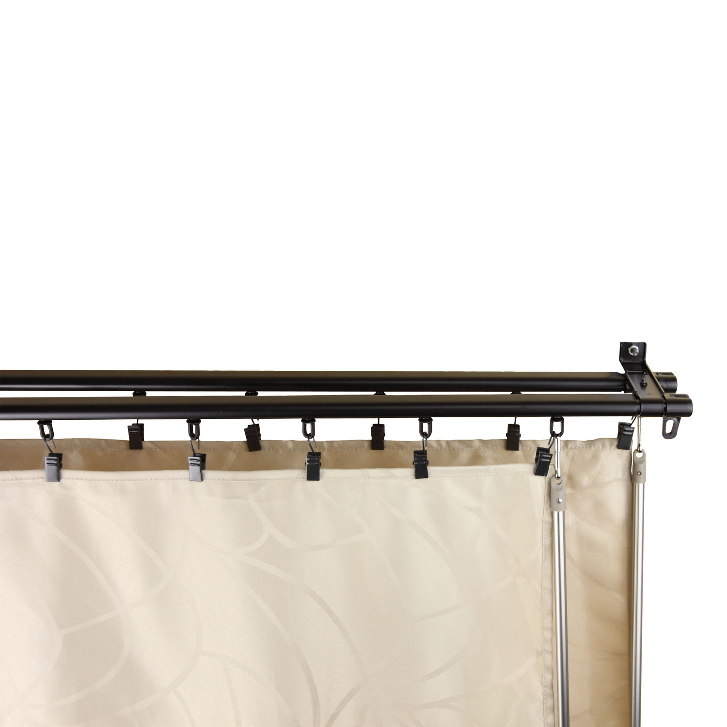Hokku Designs Adjustable Curtain Track Double Rod | Wayfair