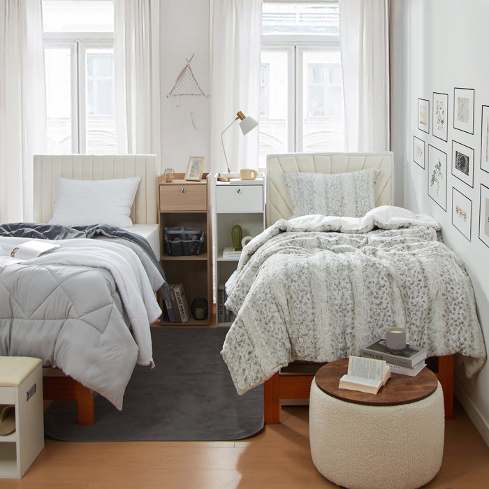 Coma Inducer Snow Leopard Faux Fur Coma Inducer Oversized Comforter Set ...