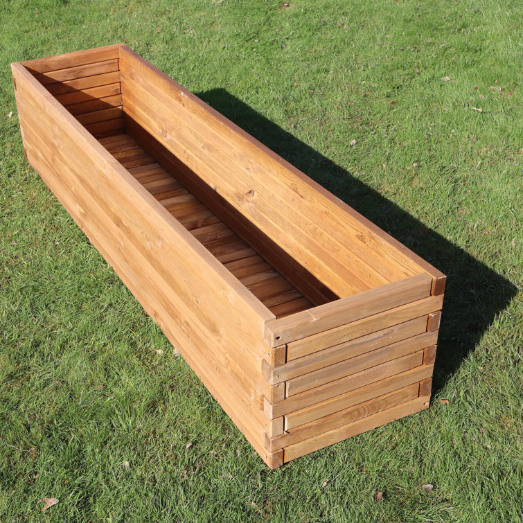 Union Rustic 1.4m Pine Raised Trough Planter | Wayfair.co.uk
