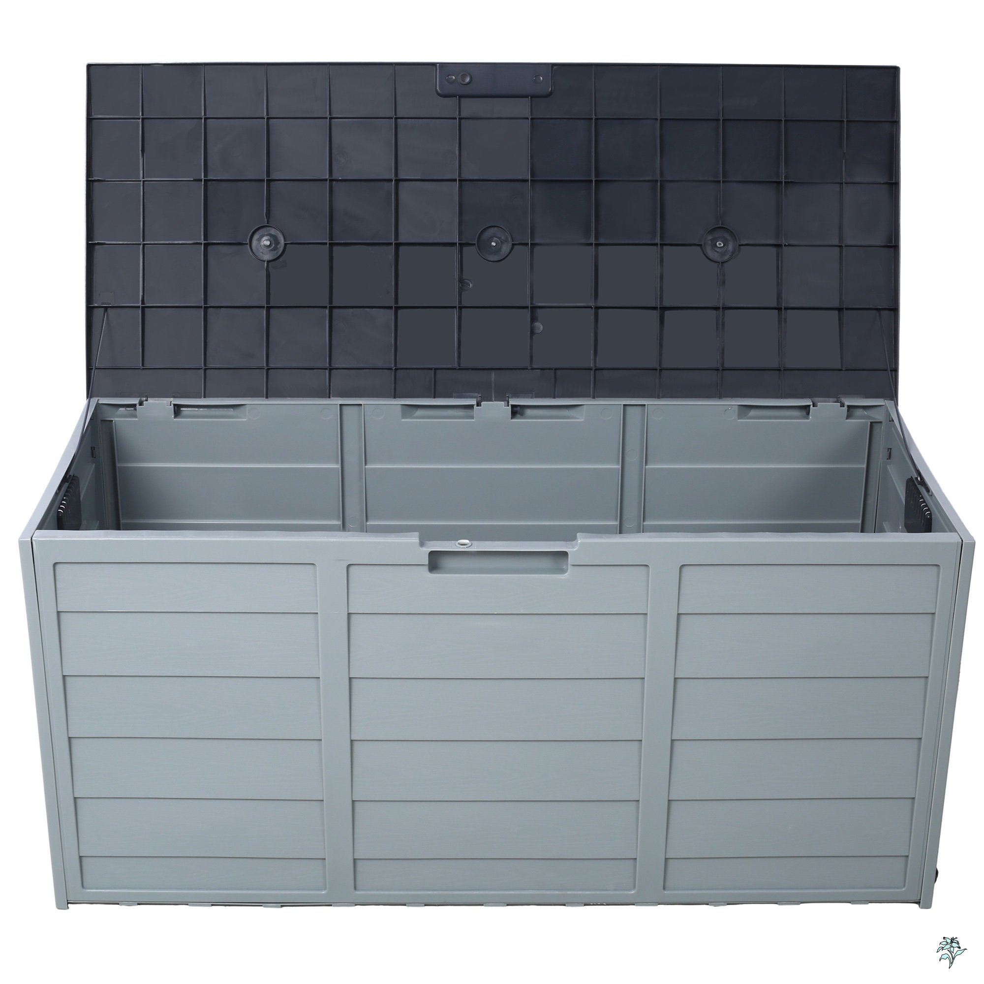 KAQCVIN All Weather UV Pool Deck Box Storage Shed Bin Backyard Patio ...
