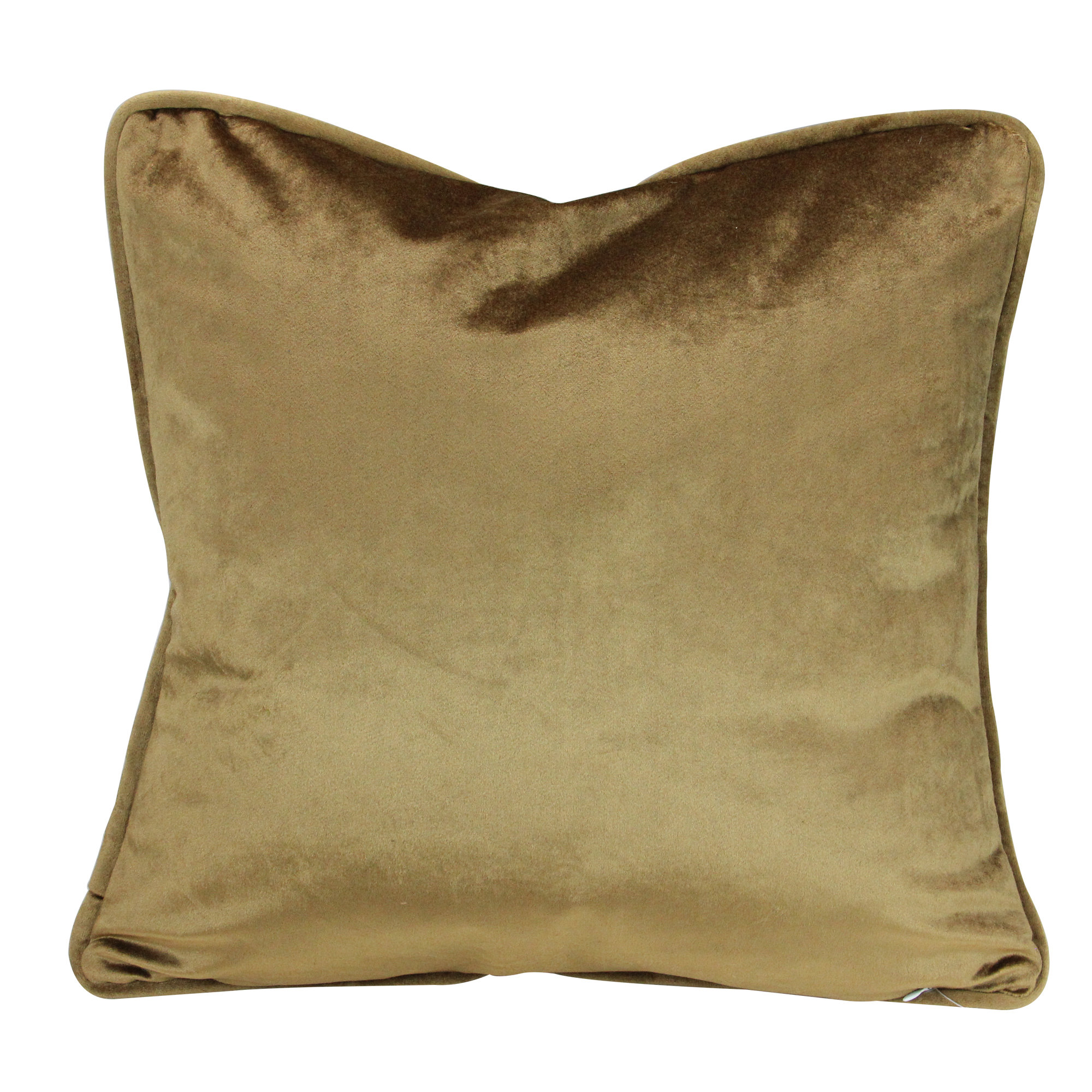 Northlight Seasonal 17" Umber Brown Solid Plush Square Throw Pillow ...