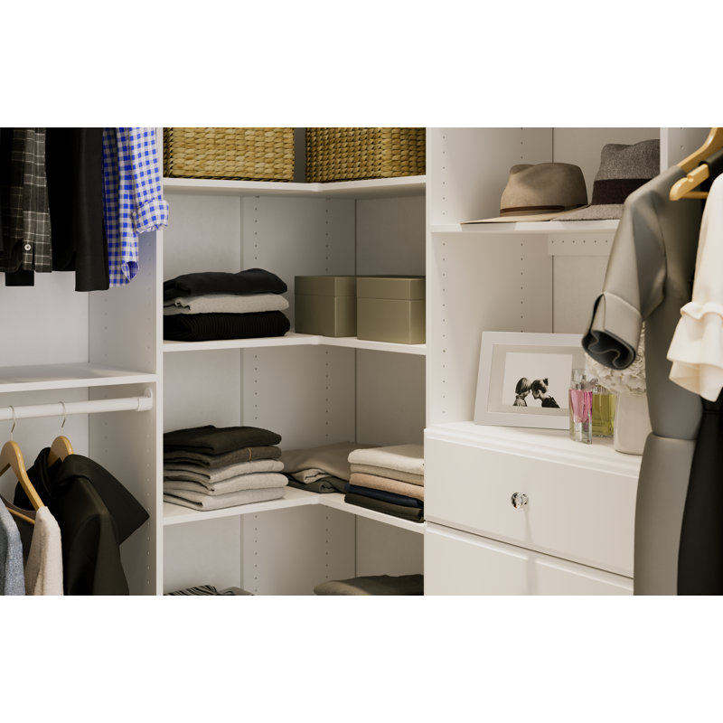 Dotted Line™ Grid 30" W Closet Corner System & Reviews | Wayfair