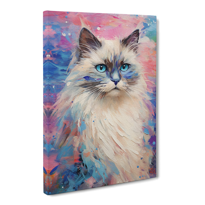 Marlow Home Co. Ragdoll Cat Impressionism No.2 - Wrapped Canvas ...