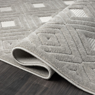 Corrigan Studio® Lefancy 4' x 6' Gray Geometric Area Rug | Wayfair