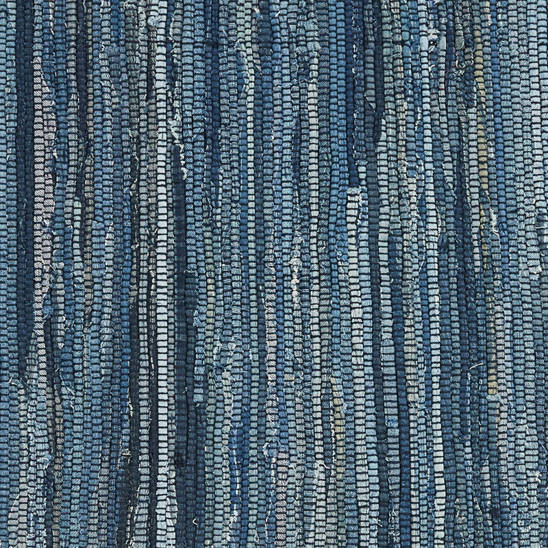 Breakwater Bay Indigo Chindi Rag Rug Runner 2X6 | Wayfair