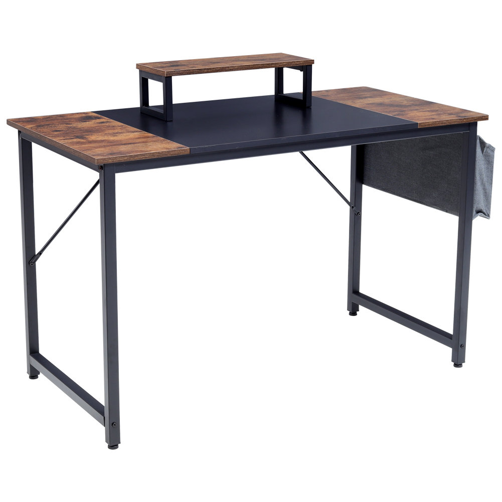 Inbox Zero Metal Base Computer Desk with Monitor Stand | Wayfair.co.uk