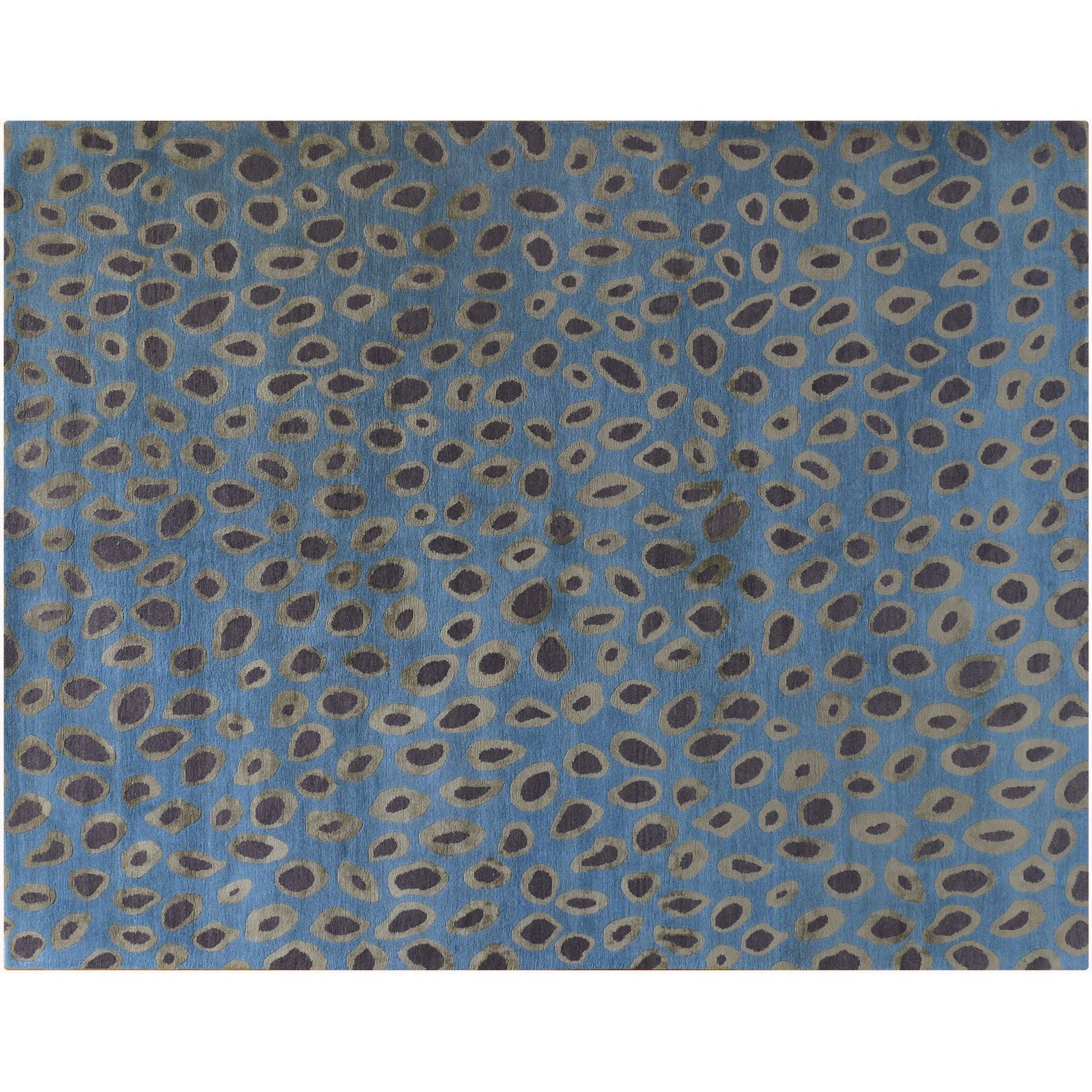 Aga John Oriental Rugs One-of-a-Kind Hand-Knotted Blue/Gold/Brown 8' x 10' Wool Area Rug | Wayfair