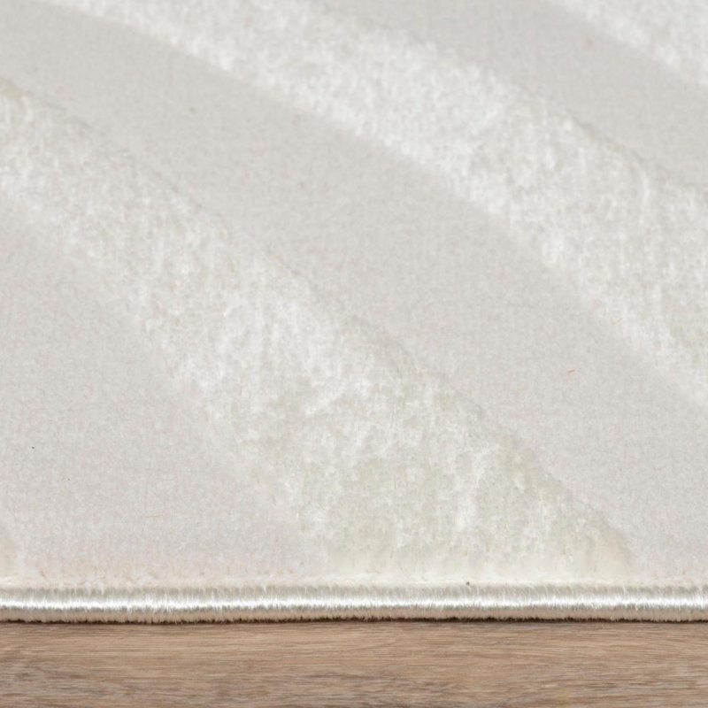 Brayden Studio® Luxury Area Rug in Cream Abstract Design | Wayfair