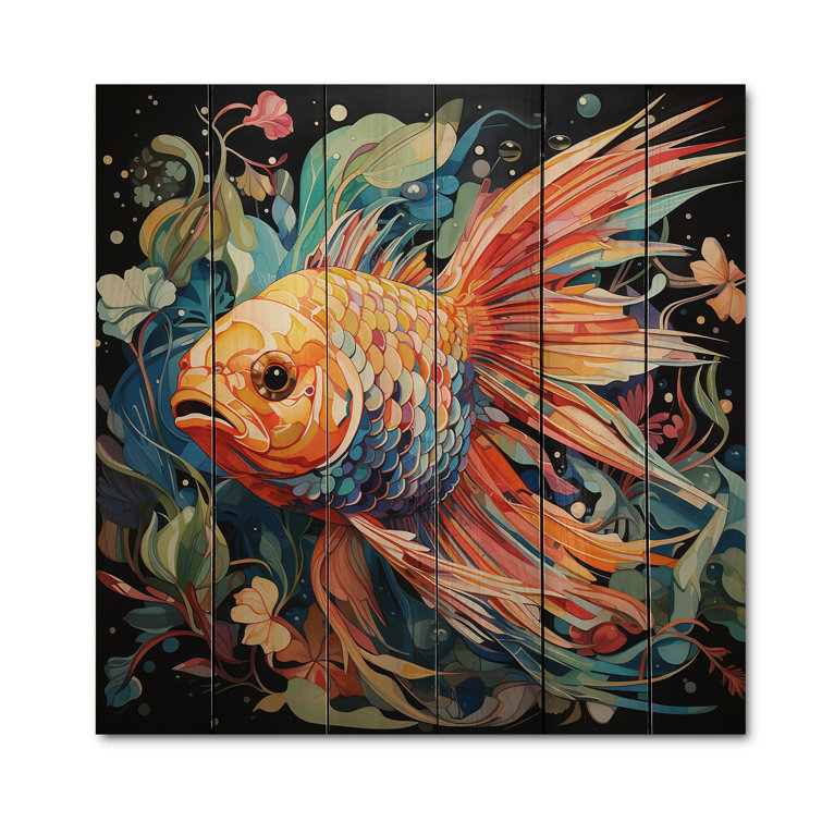 Rosecliff Heights Fishing Pop Art Piscine I On Wood Print - Wayfair Canada
